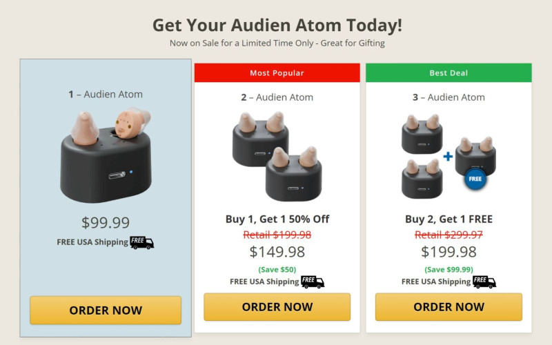 Audien Atom vs. MDHearing Aids - Comparison Guide for 2025