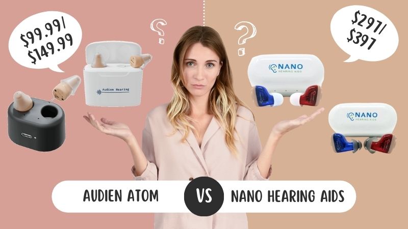Audien Atom vs. Nano Hearing Aids - Comparison Guide for 2024