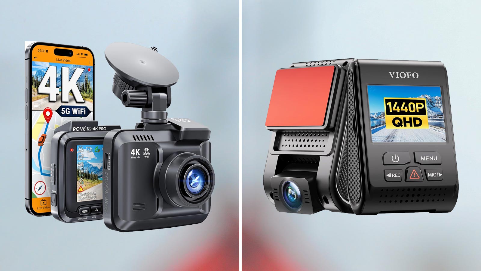 Rove R2-4K Pro Vs Viofo A119 V3 Dash Cam Comparison